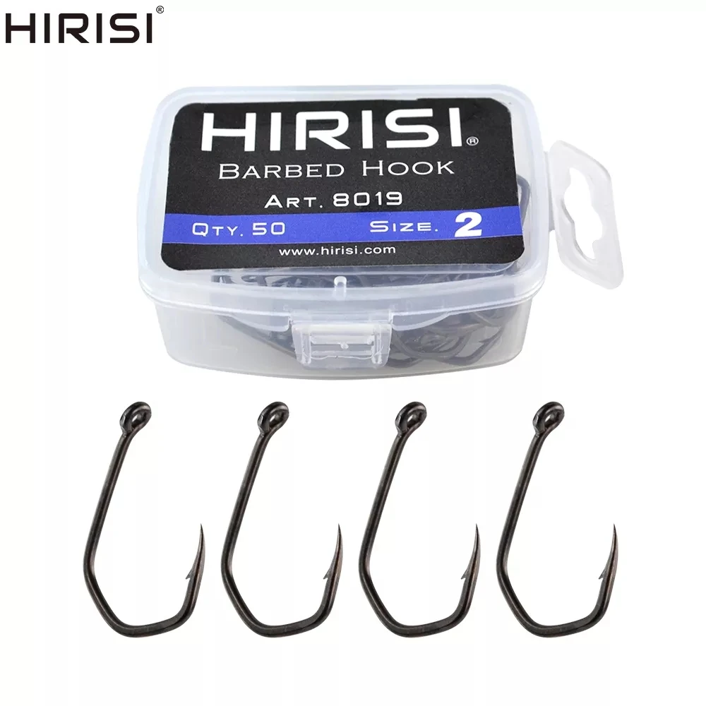 50pcs Carp Fishing Hooks Barbed Pinpoint Claw Hooks PTFE Coating High Carbon Stainless Steel ...