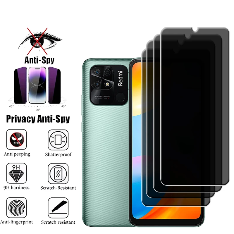 4Pcs For Xiaomi Redmi 10C Glass For Redmi 10C Screen Protector 9H HD ...