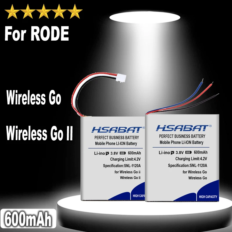 Top-Brand-100-New-600mAh-Battery-for-RODE-Wireless-Go-II-Go-wireless ...