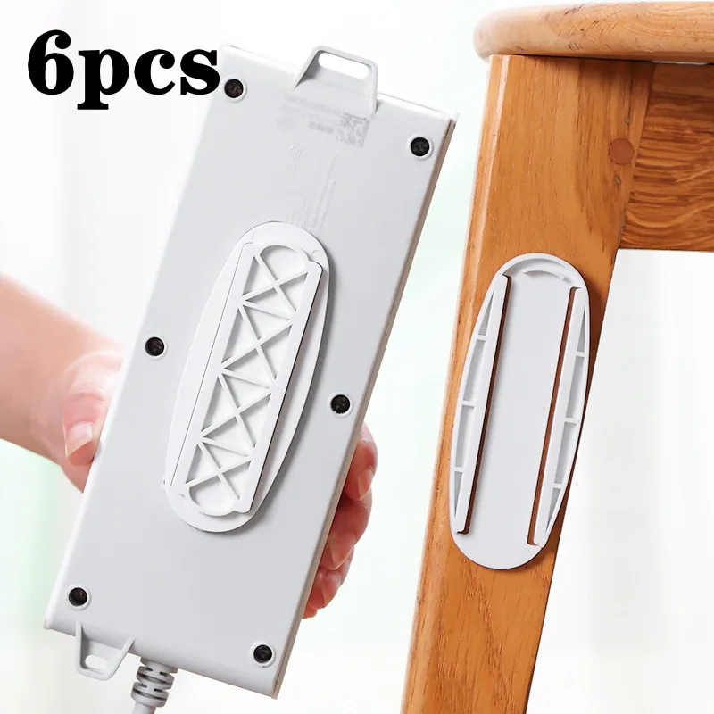 2-6pcs-Wall-Mounted-Socket-Holder-Punch-Free-Plug-Fixer-Self-Adhesive ...