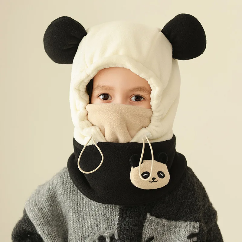 Winter-Kids-Panda-Balaclava-Hat-Beanie-for-Baby-Boy-Hat-Scarf-Snood ...