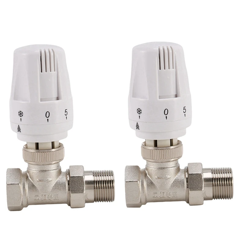 Hot-2X-3-4Inch-Brass-Thermostatic-Radiator-Valve-Straight-Type-DN20 ...