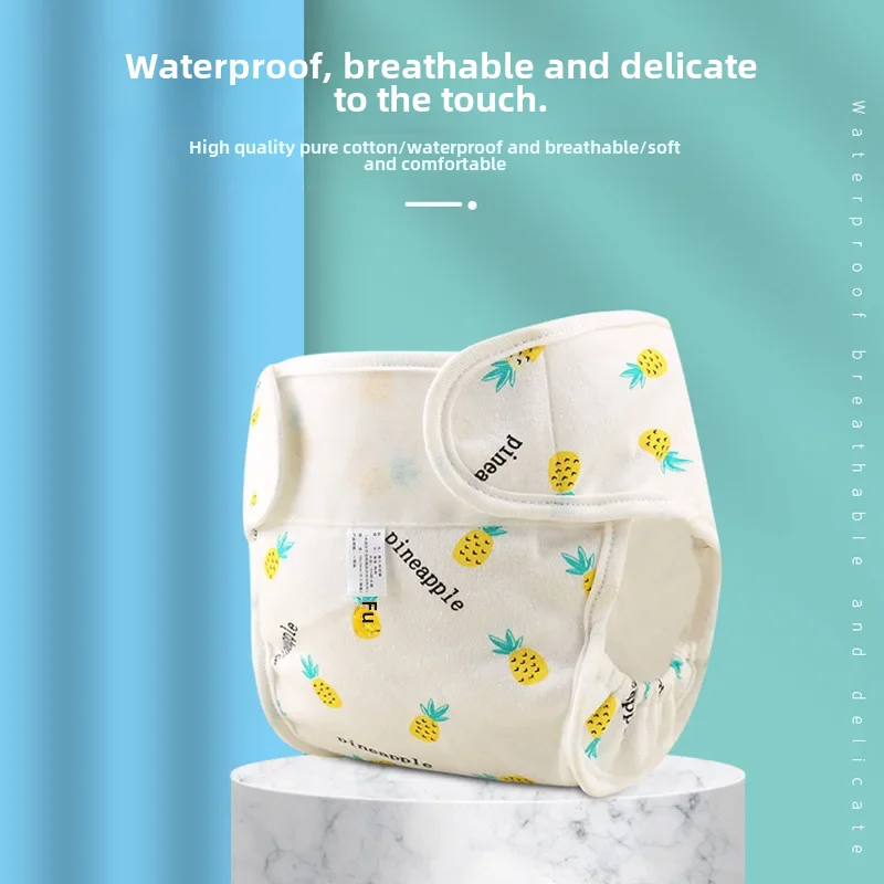 Pure-Cotton-Printed-Baby-Diapers-Cartoon-Style-Waterproof-Newborn ...