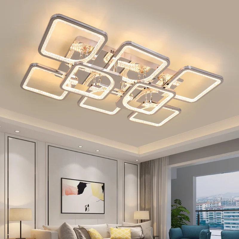 Candelabros LED modernos, iluminación acrílica regulable para sala de ...