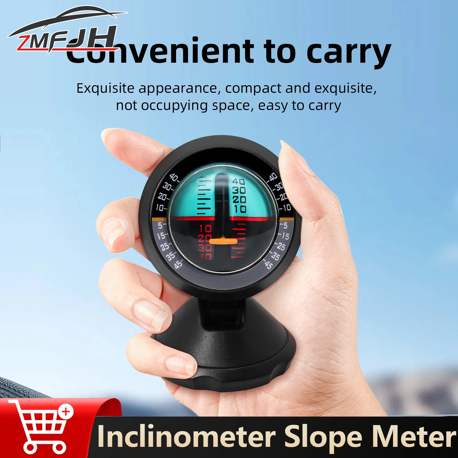 Universal Car Inclinometer Portable Angle Slope Meter Outdoor ...