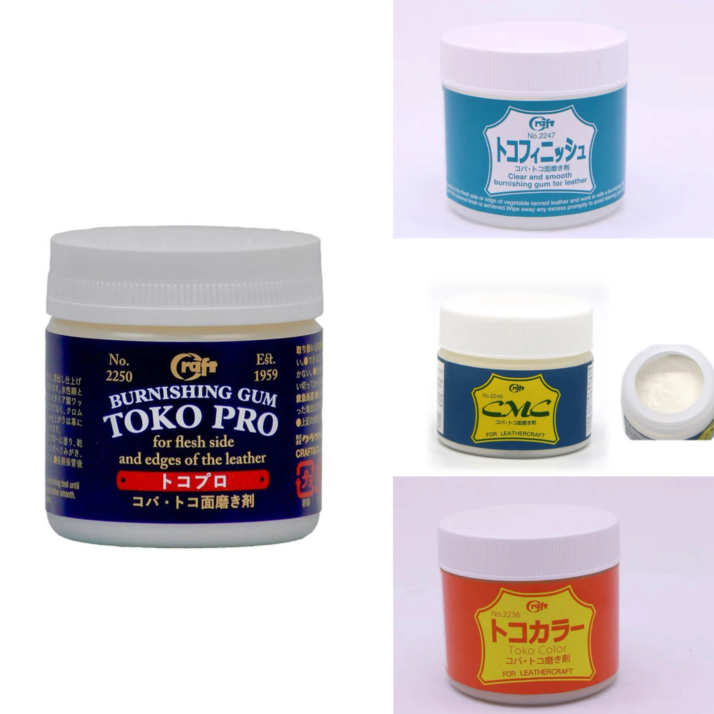 Japan Craft Sha TOKO PRO Burnishing Gum for Flesh Side and Edges of the ...