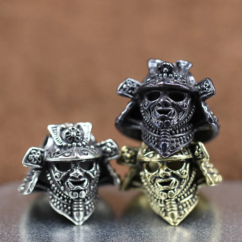 Armor Japanese Samurai Helmet Warrior Brass Knife Beads DIY Paracord ...