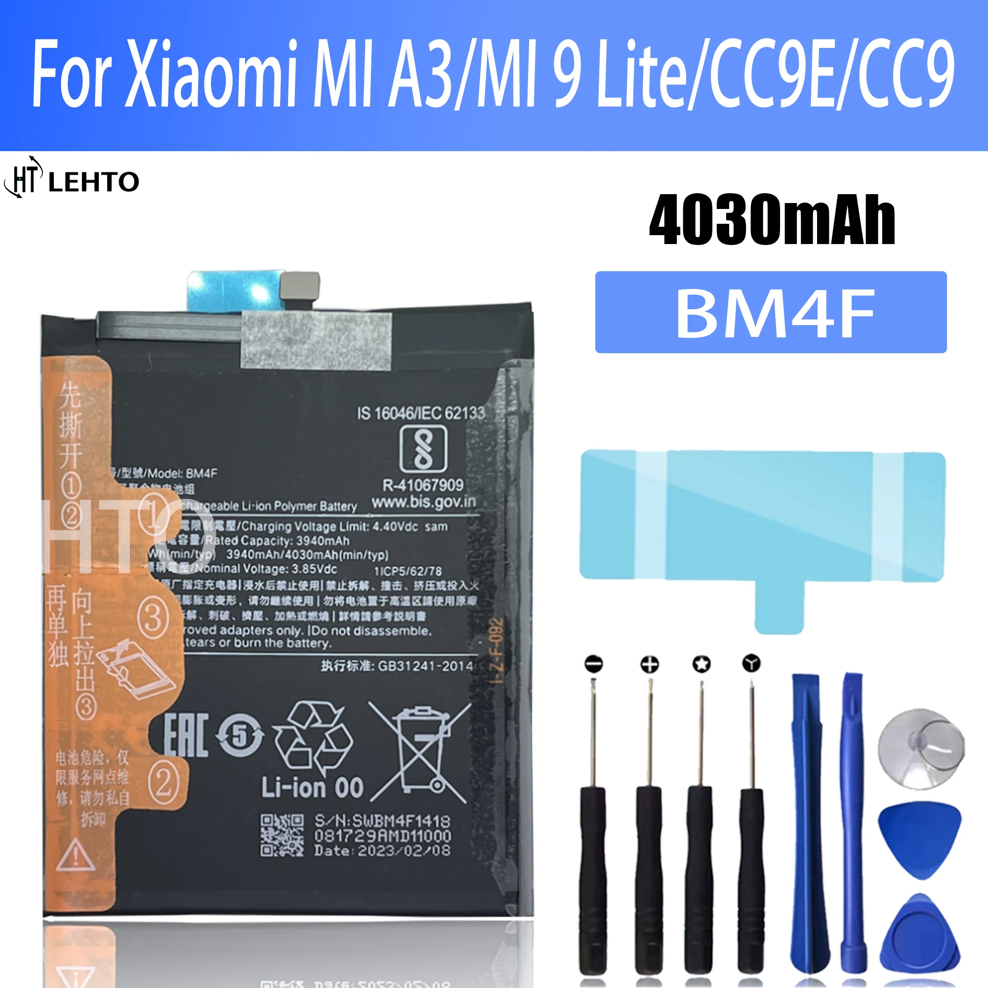 100-New-Original-BM4F-Battery-For-XIAOMI-mi-A3-mi-9-Lite-CC9E-CC9-Phone ...
