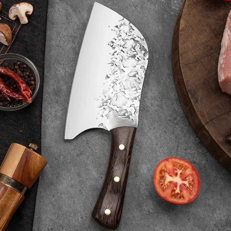 Stainless Steel Chef's Chopper Kitchen Cleaver Forged Butcher Knife ...