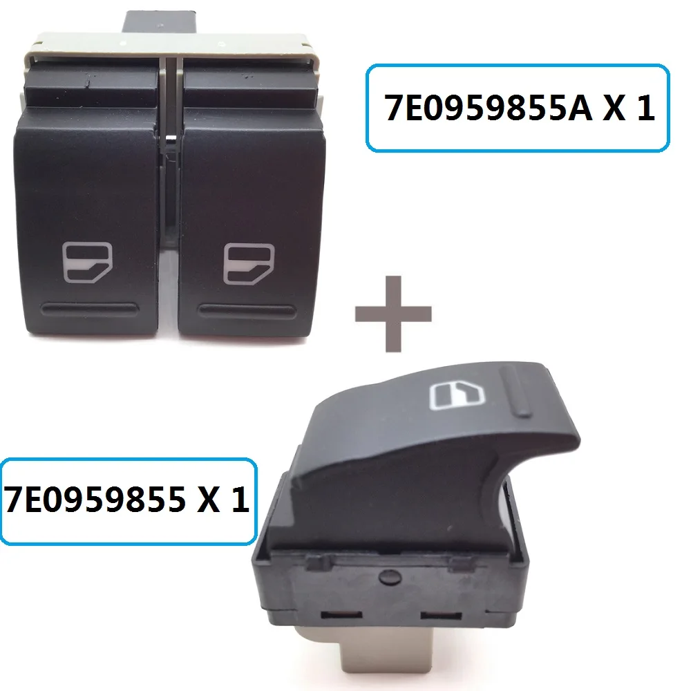 2X Power Electric Passenger Window Control Switch Button For Volkswagen ...