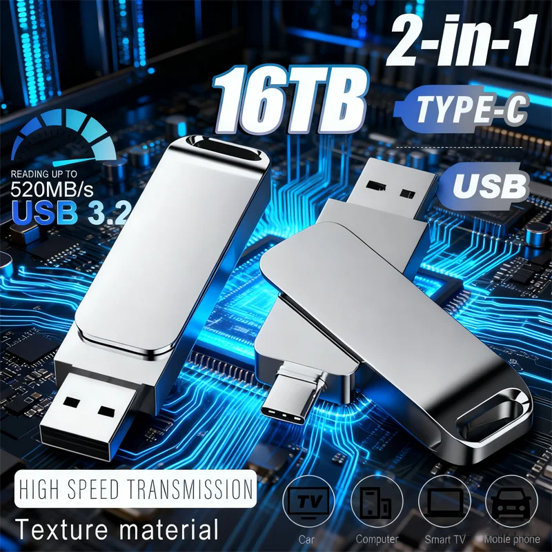 Unidad Flash USB3.2 de 16TB, unidad de bolígrafo de alta velocidad de ...