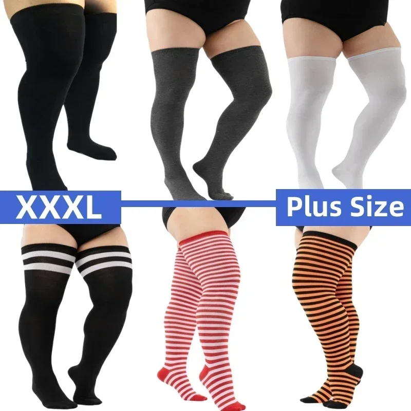 Plus-Size-Elastic-Over-Knee-Oversized-Thigh-High-Socks-Plus-Long-XXXL ...
