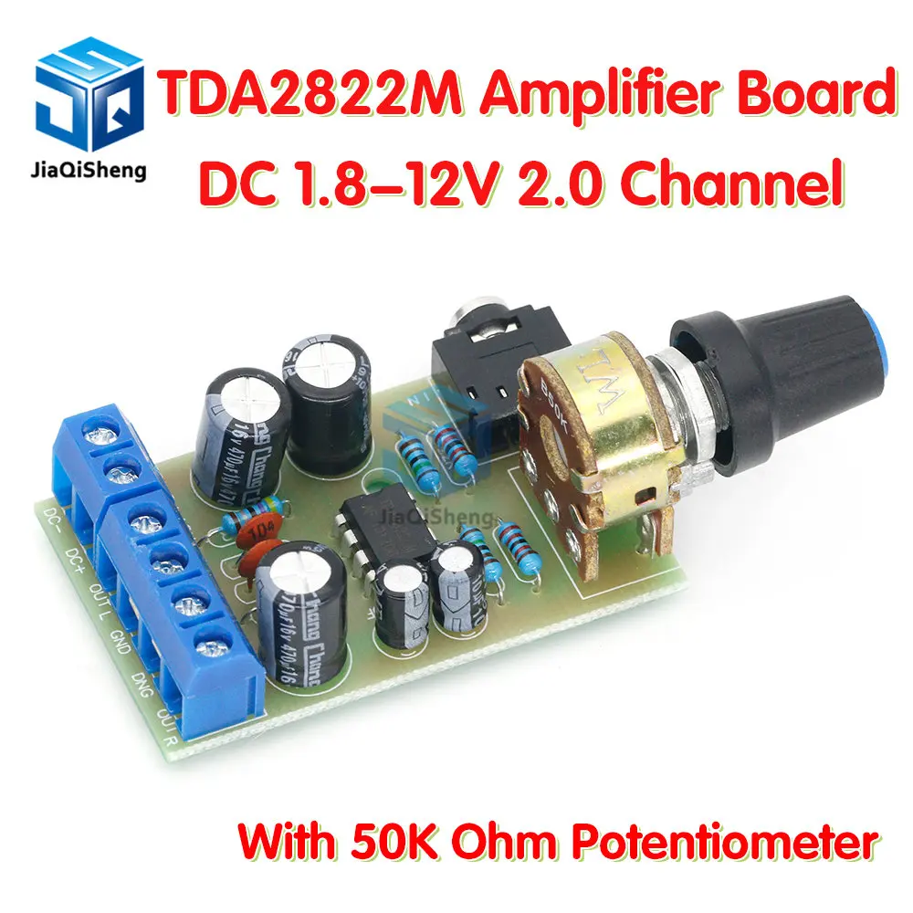 Placa amplificadora TDA2822 TDA2822M DC 1,8-12V, 2,0 canales, estéreo ...