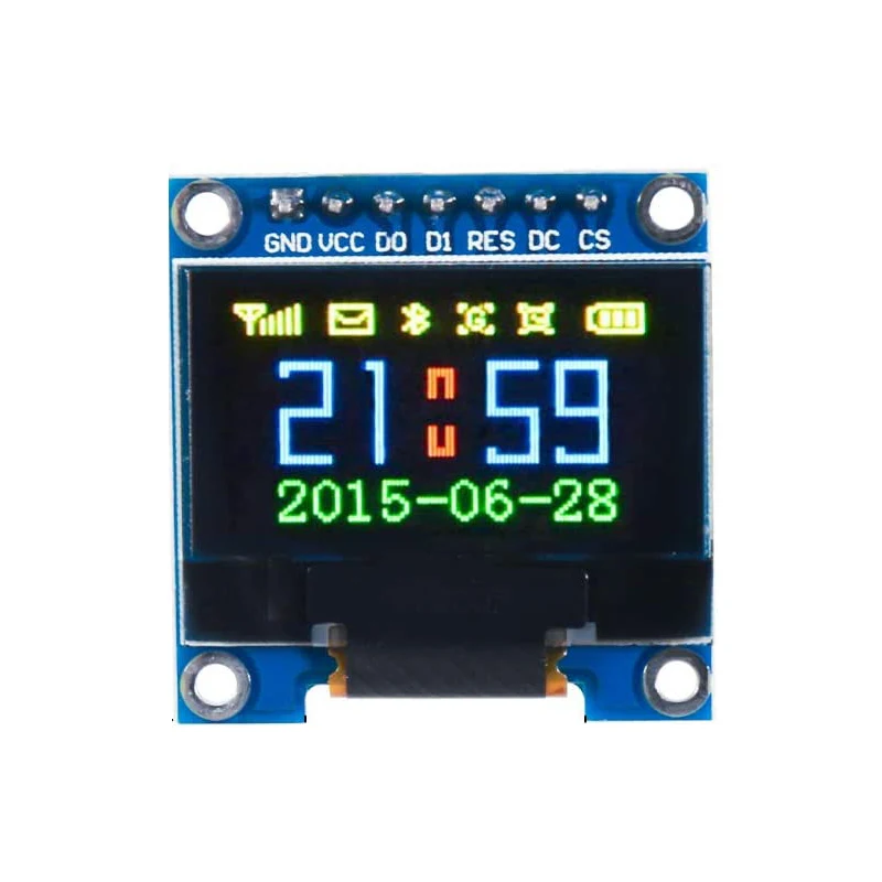 0-96-Inch-OLED-Module-7-Pin-128X64-IIC-I2C-Communicate-SPI-Serial-White ...