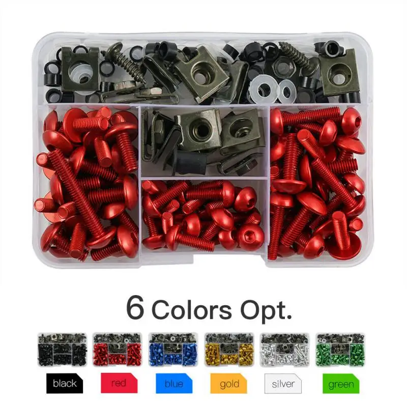 Universal Motorcycles Fairing Bolt Kit Fastener Clips Screw Bodywork ...