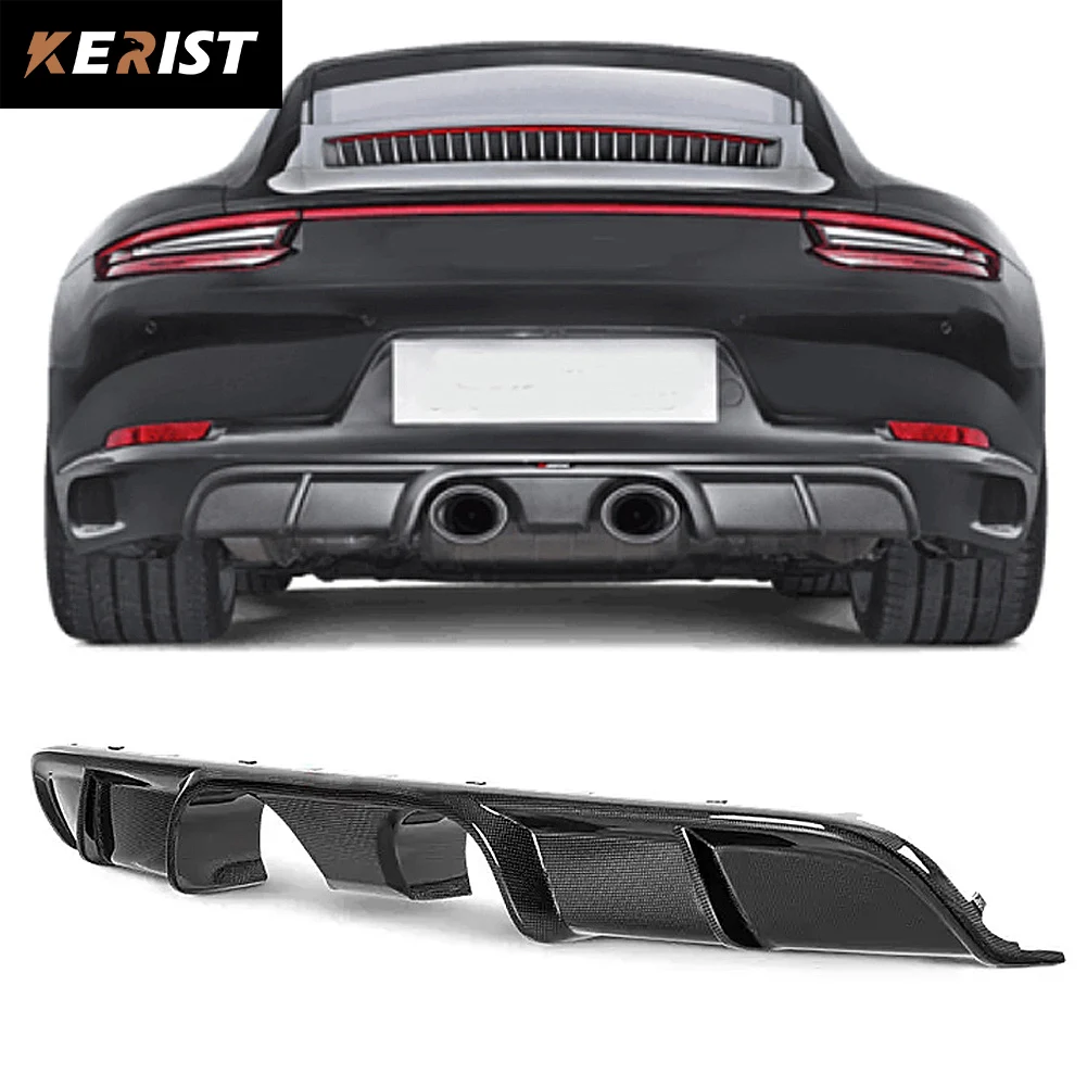 Rear-Bumper-Lip-Diffuser-Splitter-For-Porsche-carrera-s-gts-911-991-2 ...