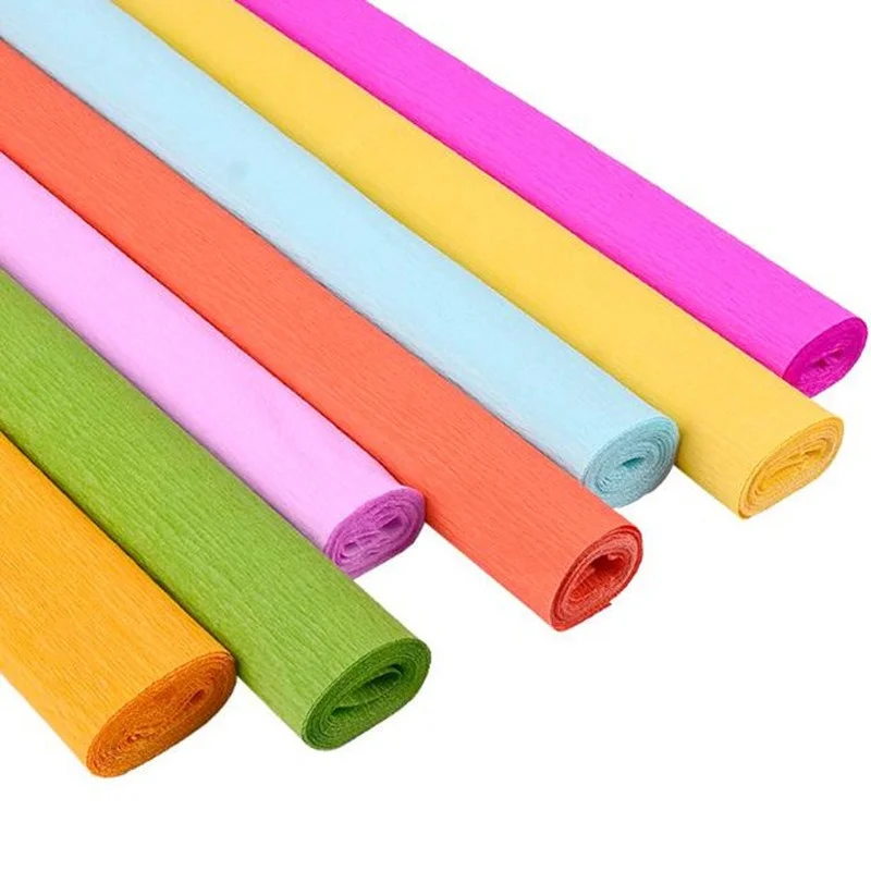 22 Colors 250x50cm Colored Crepe Paper Roll Origami Crinkled Crepe ...