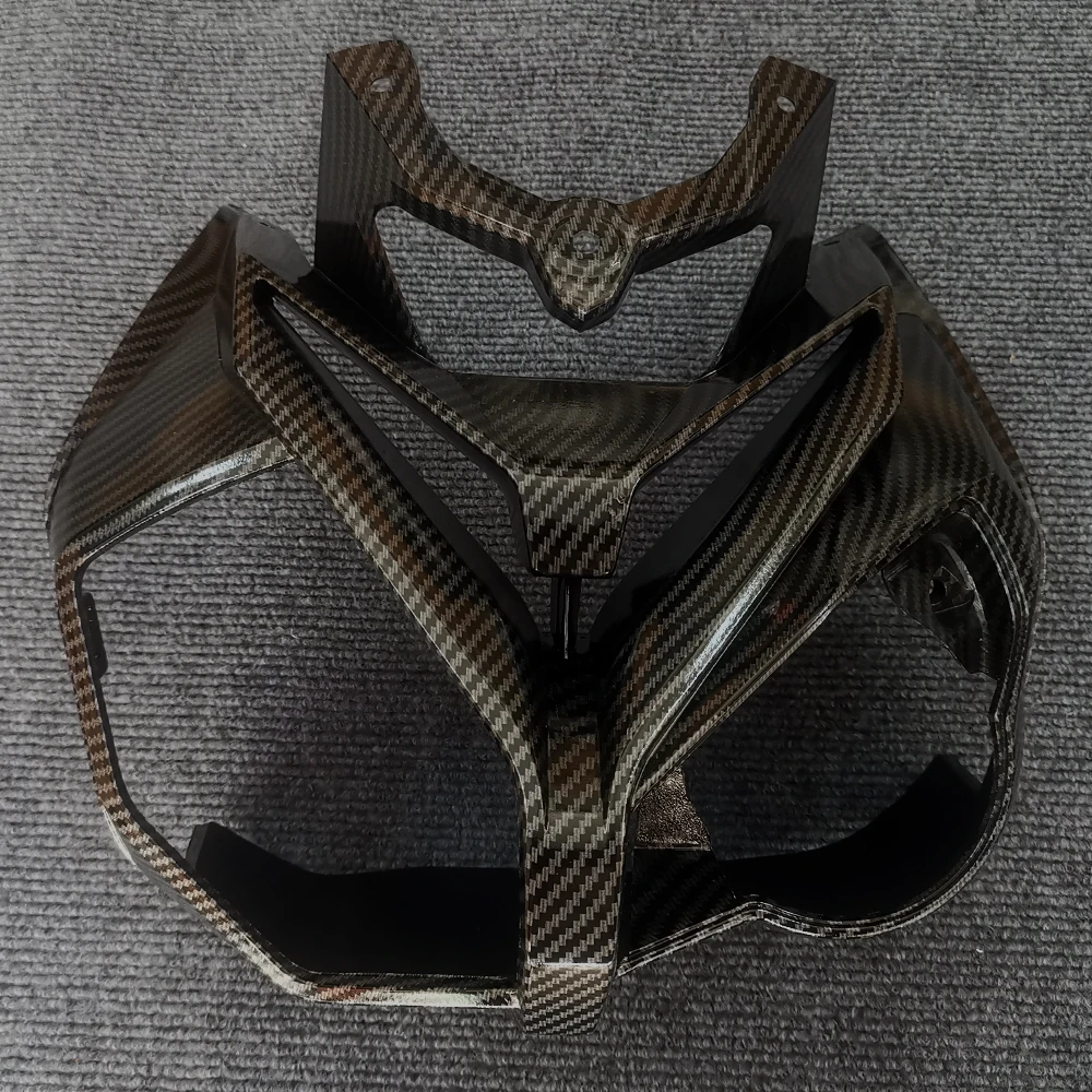 Carbon-Fiber-Motorcycle-Headlamp-Cover-Front-Upper-Fairing-Headlight ...