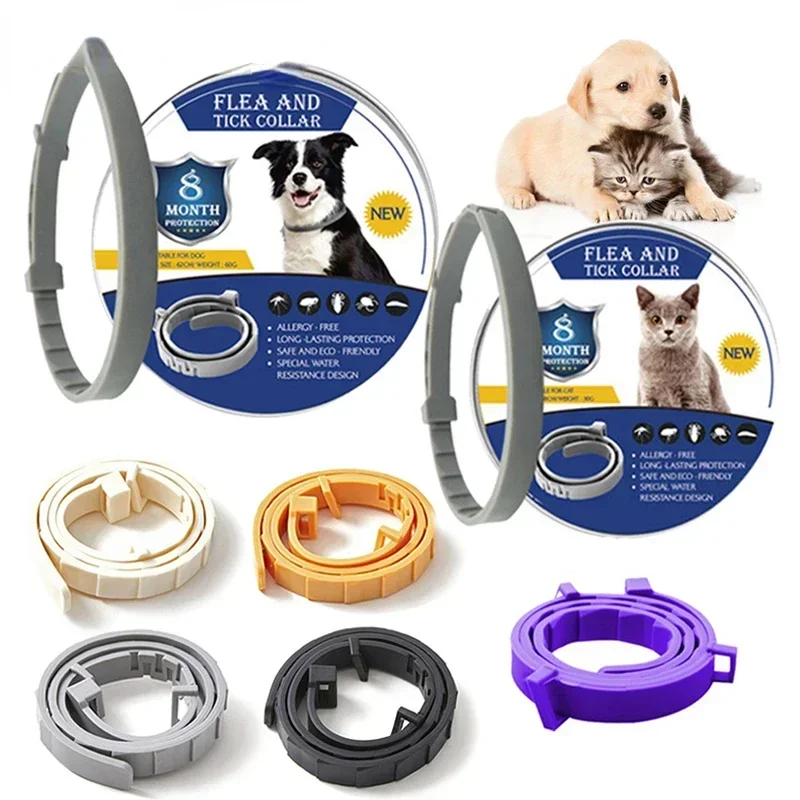 Pet Anti Flea Collar Adjustable Antiparasitic Cat Dog Necklace Portable ...