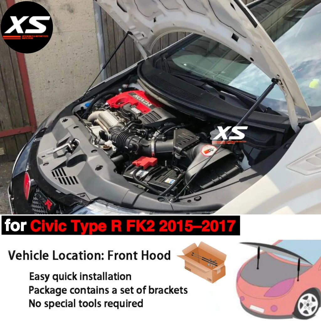 Hood-Struts-for-Honda-Civic-Type-R-FK2-2015-2016-2017-Front-Bonnet ...