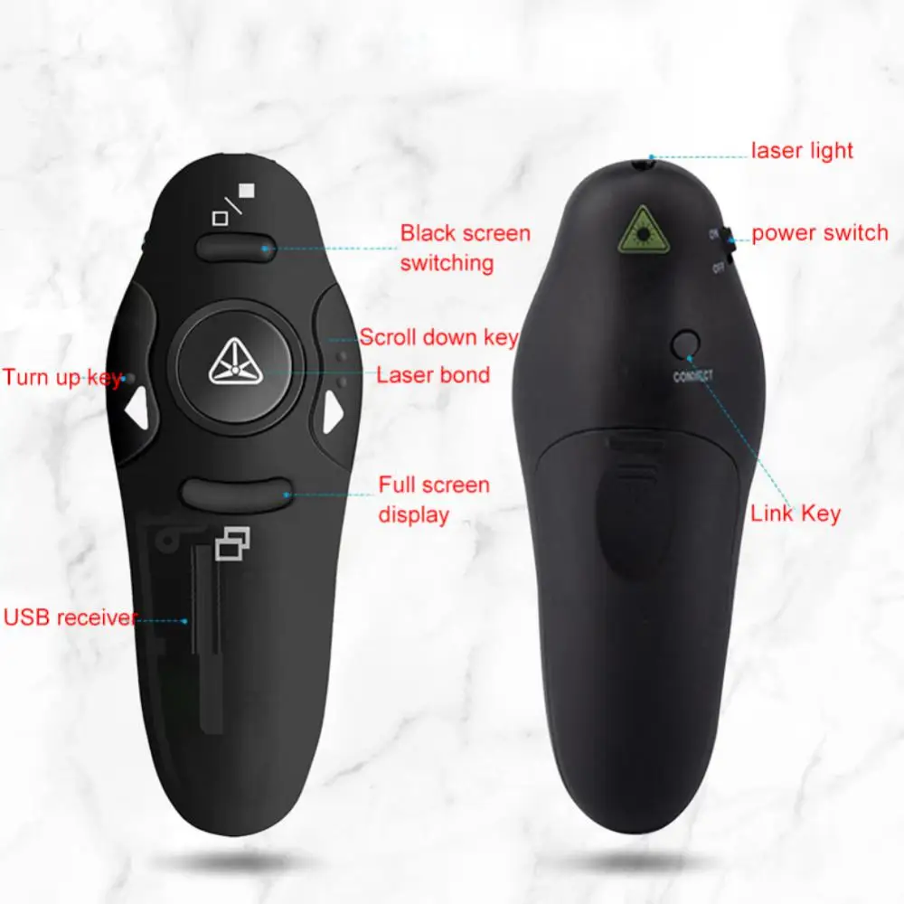 Projection Remote Control Teaching Remote Clicker Page Turning Wireless ...