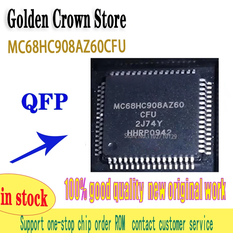 1-10PCS-lot-MC68HC908AZ60CFU-MC68HC908AZ60-MC68HC908-2J74Y-QFP64-Good ...