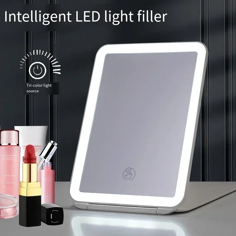 3-Colors-Light-Modes-Cosmetic-Mirrors-Folding-Led-Lighted-Touch-Screen ...