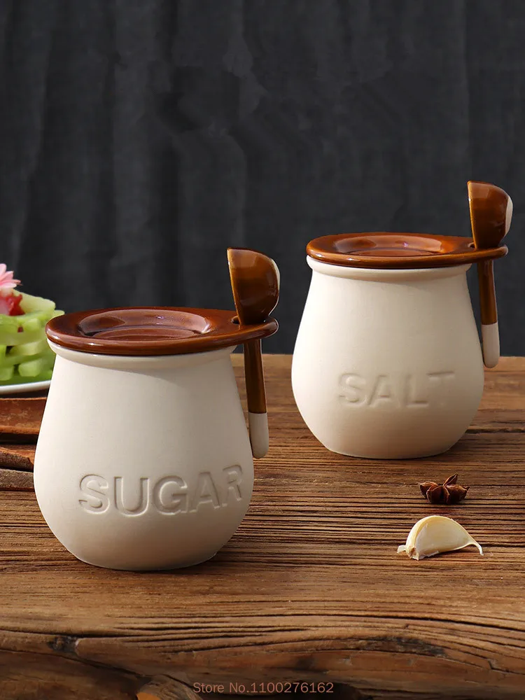 1pc-Japanese-Style-Ceramic-Condiment-Jar-With-Lid-Large-capacity ...