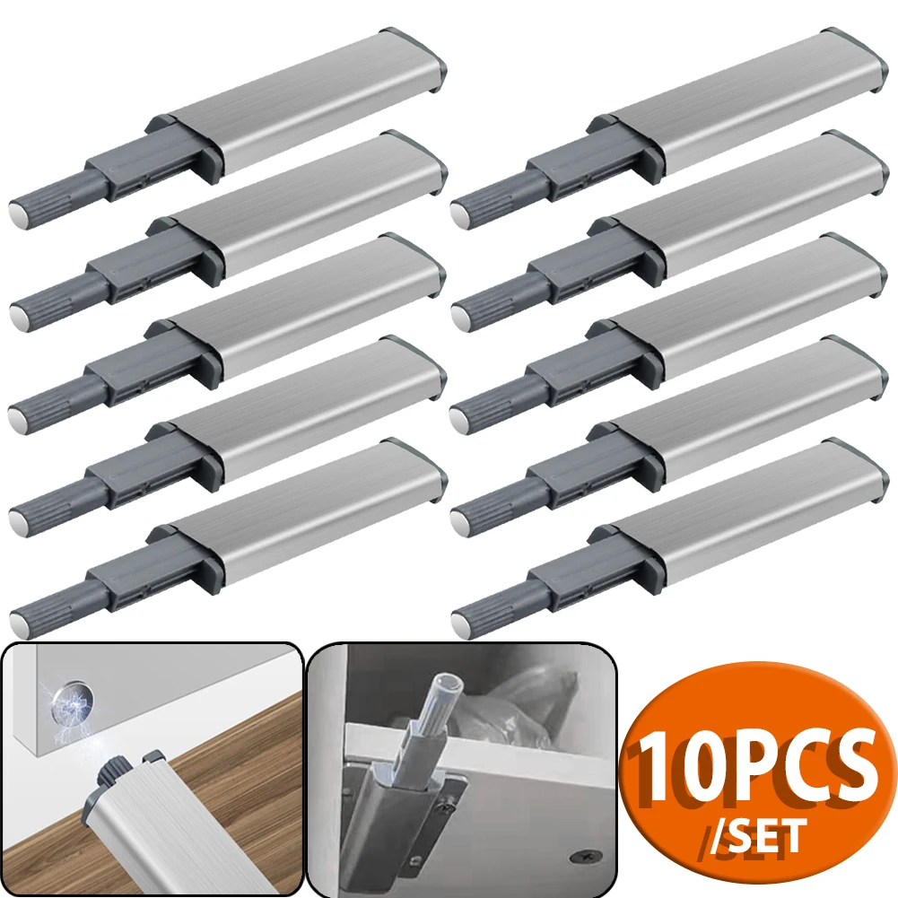 10pcs-Door-Stopper-Cabinet-Catches-Stainless-Steel-Push-to-Open-Drawer ...