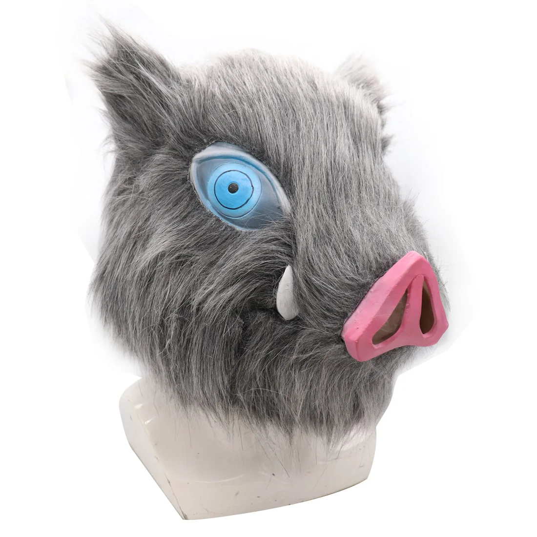 Mask Pig Head Mouth Latex Mask Ball Party Plush Pig Head Cover ...