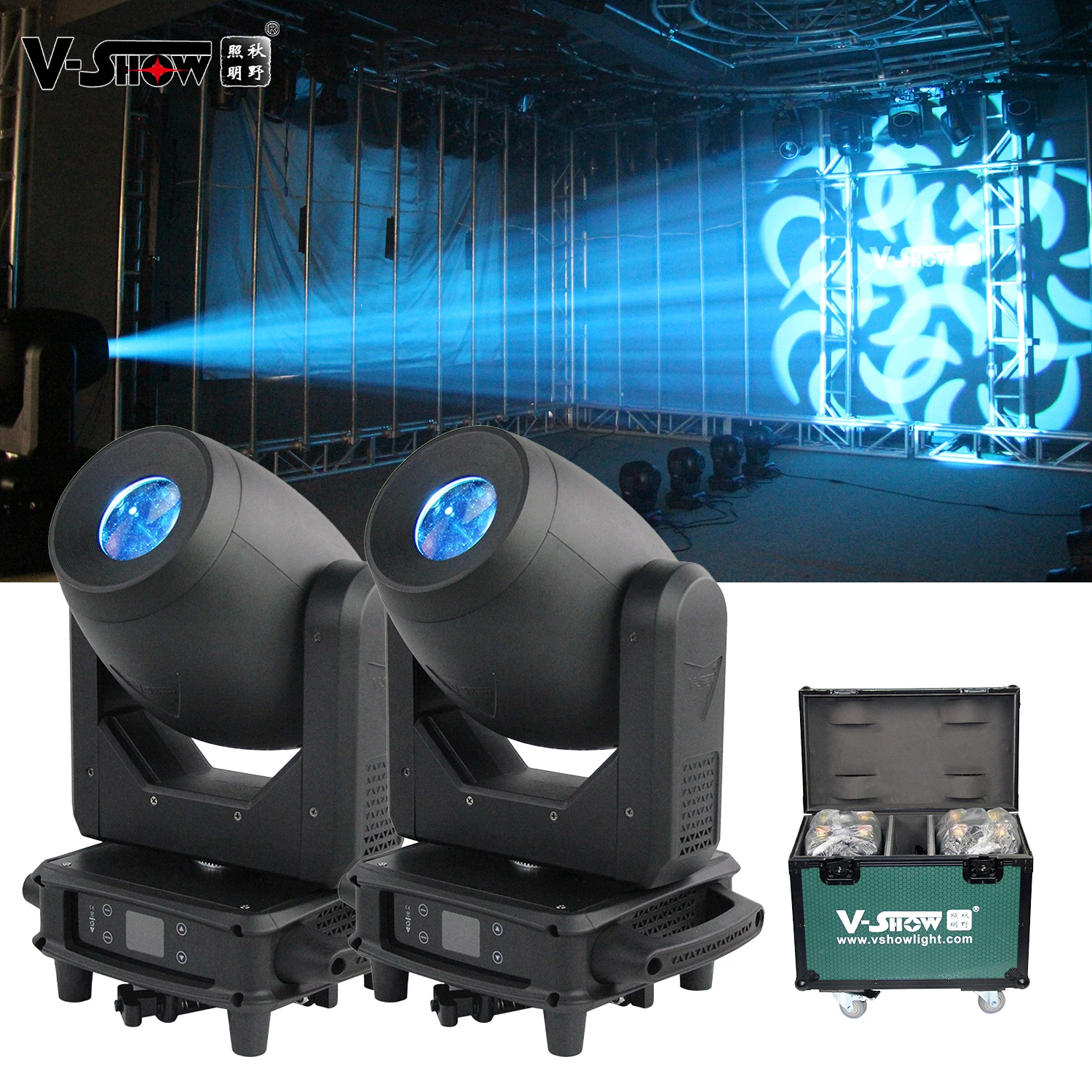 V-show 2pcs With Case Elf S718 Spot LED 150W Moving Head Light With ...