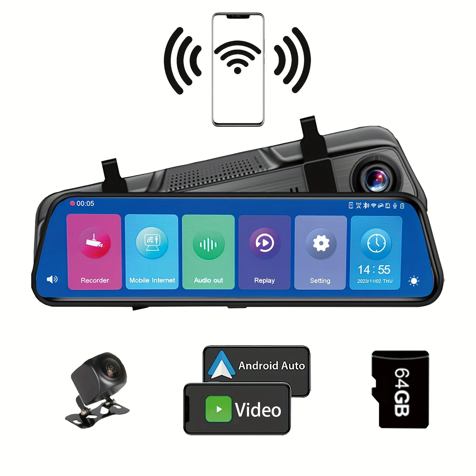 Rearview-Mirror-Dual-Dashboard-Camera-FHD-Rearview-Mirror-Camera-Smart ...