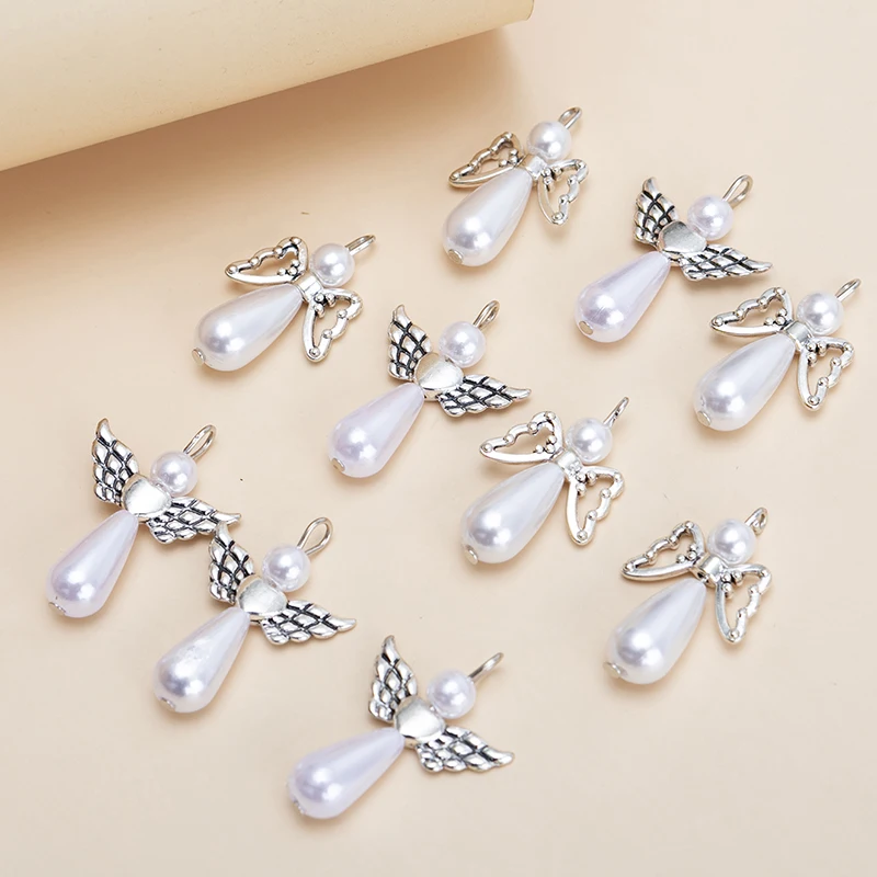 New 10pcs/lot Mixed Angel Wings Charms Pendant DIY Earring Necklace for ...