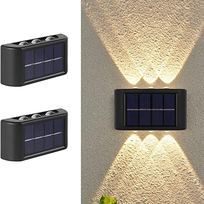 4-10Led-Solar-Wall-Lamp-Outdoor-Waterproof-Solar-Lights-Up-And-Down ...