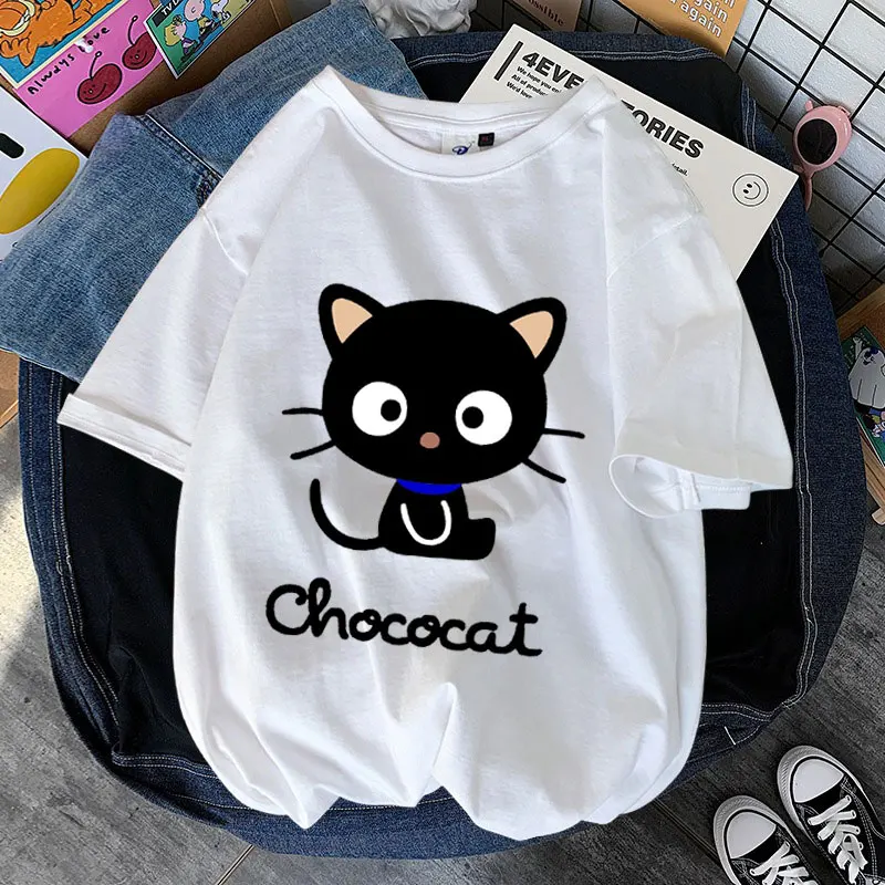 Chococat-Cartoon-Anime-Men-T-shirt-Summer-Short-Sleeve-100-Cotton-Women ...