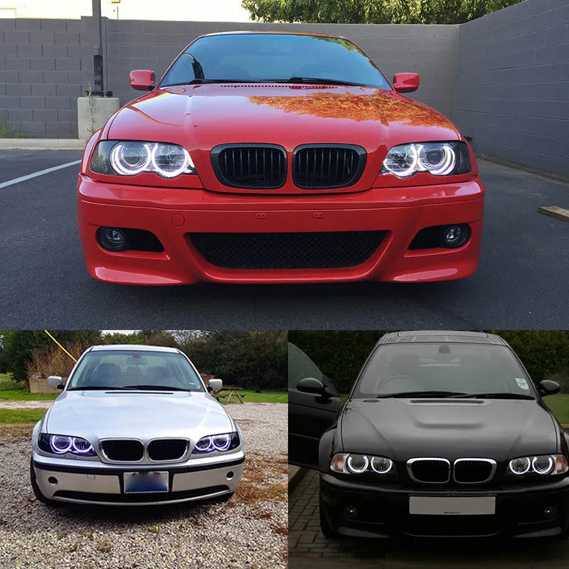 Ultra bright 4*131mm 3528 SMD LED Angel Eyes for BMW E39 E46 E38 E36 ...