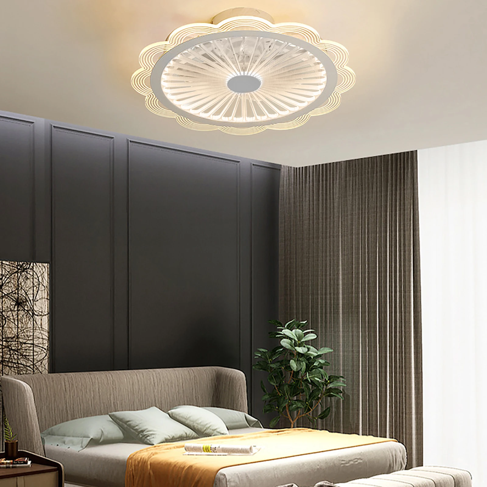 18cm Ceiling Light, Ceiling Fan Light, Silent LED, Dimmable Ceiling Fan ...
