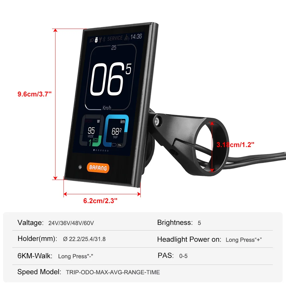 BAFANG-Mid-Motor-M325-M625-Motor-Special-Display-DPC181-Bluetooth-Display-CAN-Protocol-Electric ...