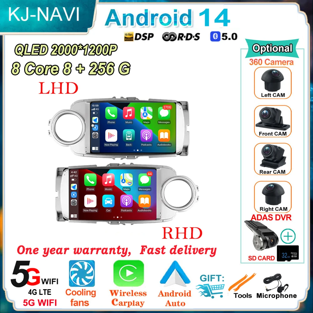 9-Inch-Android-14-for-Toyota-Yaris-2012-2017-Car-Monitor-Stereo-Auto ...