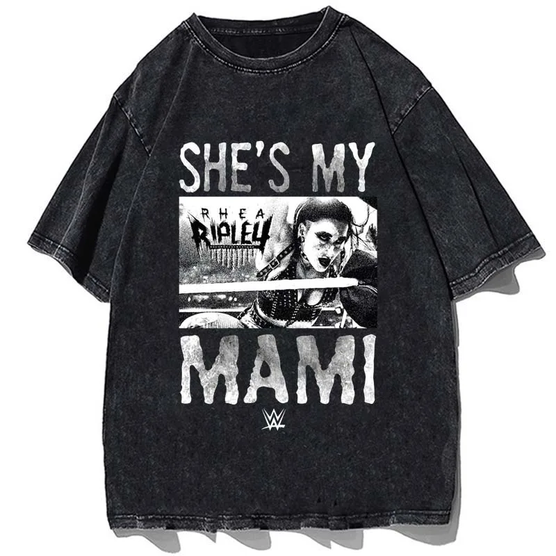 Rhea-Ripley-Wrestling-Entertainment-Graphic-Tshirt-Summer-Short-Sleeves ...