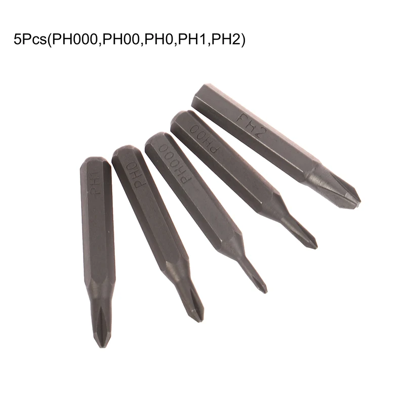 5Pcs Screwdriver Bit H4×28mm Cross Screwdriver Magnetic Bits PH0000 ...