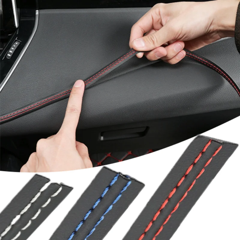 Car-Mouldings-Trim-Pu-Leather-Braid-Style-Decorative-Line-Strip-Car ...