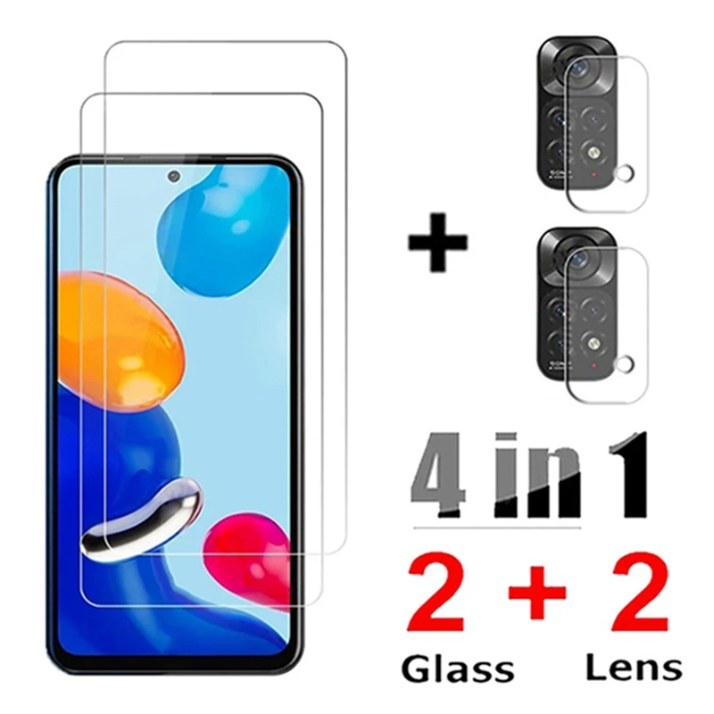 4in1 Tempered Glass For Xiaomi Redmi Note 11 Global Screen Protector ...