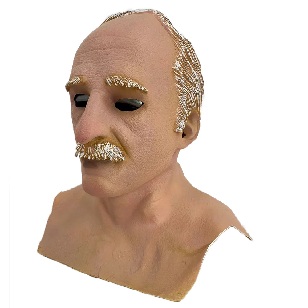 New-Halloween-Latex-Cosplay-Mask-Old-Face-Cover-Realistic-Headgear ...