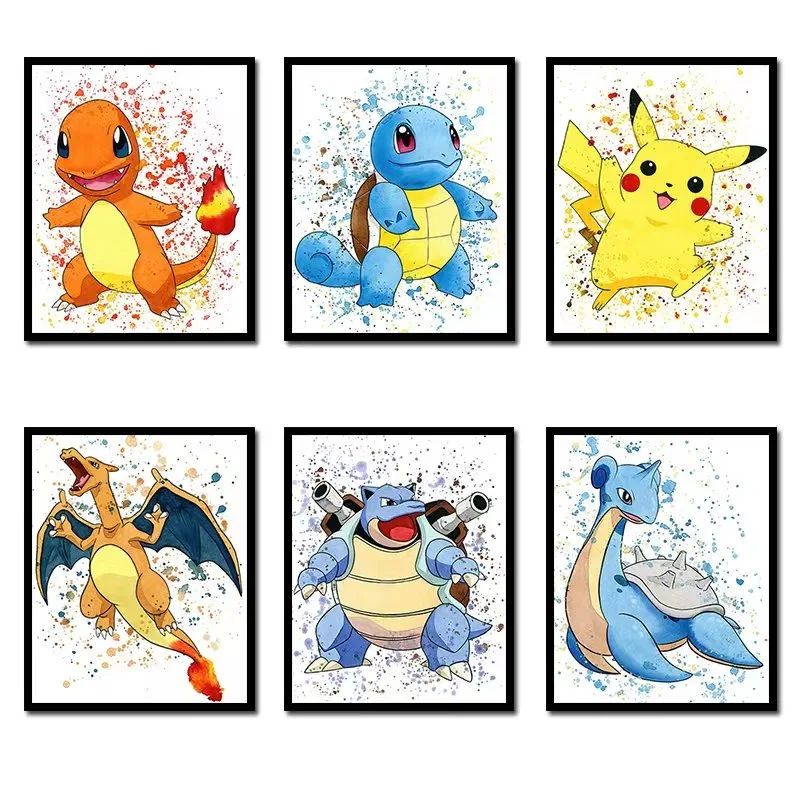 Peinture-sur-toile-Anime-Pokemon-pour-enfants-affiche-et-impression-d ...