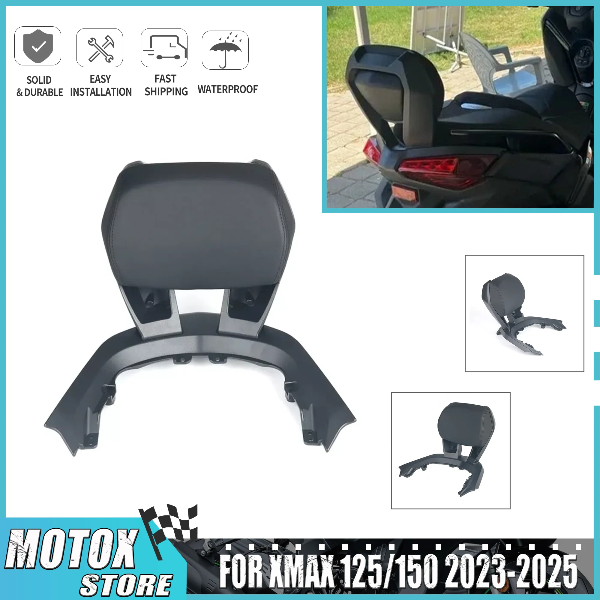 Fit for 2023 - 2025 XMAX 125 X-MAX 300 XMAX125 2024 XMAX300 Back Rest ...
