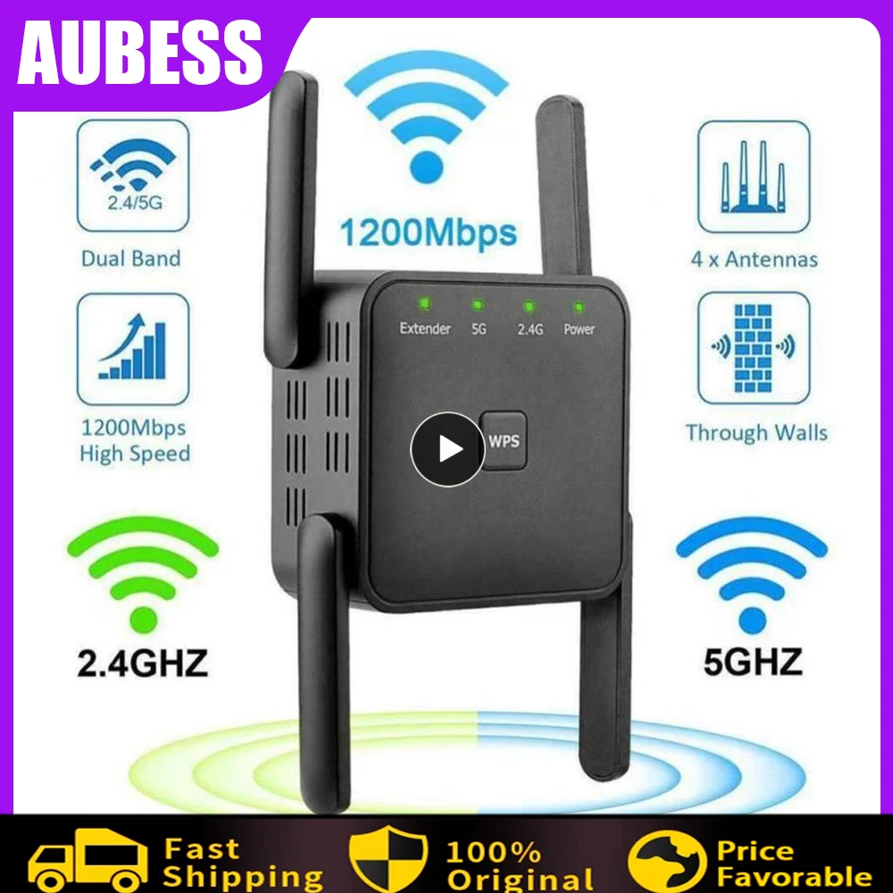 5G WiFi Repeater Wifi Amplifier Signal Wifi Extender Network Wi Fi ...