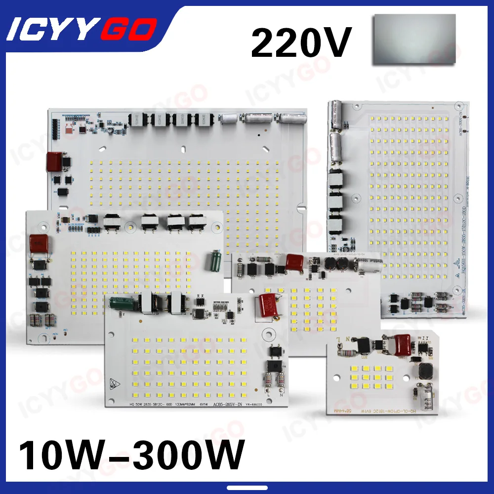 10W-300W High Power LED Light Board 220V Driver-Free White SMD 2835 ...