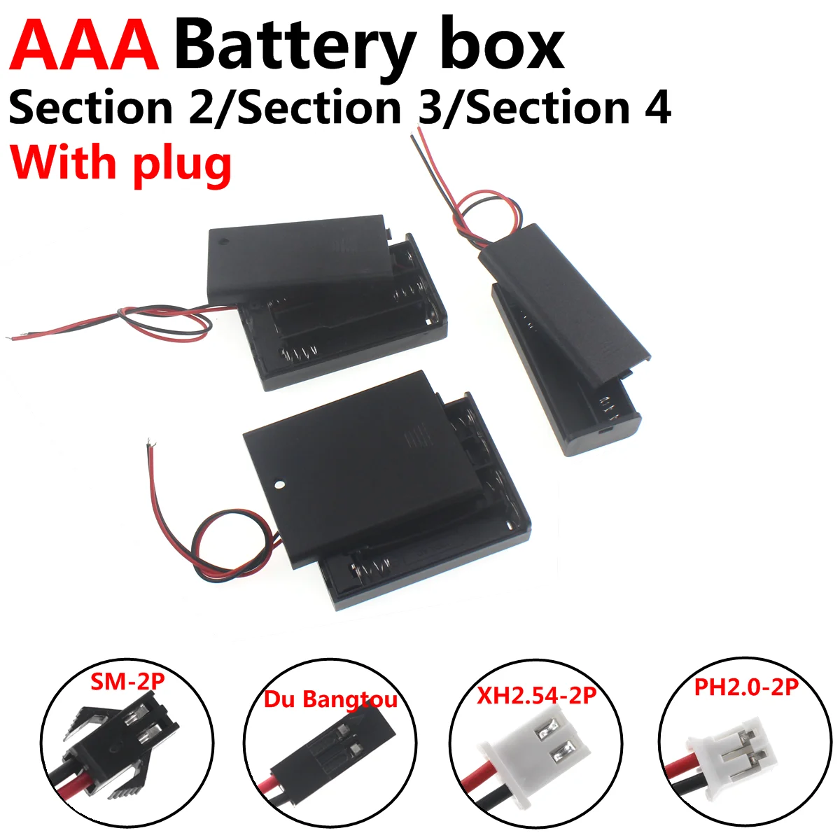 5PCS AAA Battery 1X 2X 3X 4XCase Battery Box AAA Battery Holder With ...