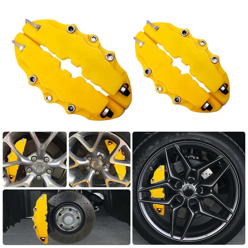 4x M+s 3d Style Car Disc Brake Caliper Cover Yellow Car Brake Pad ...